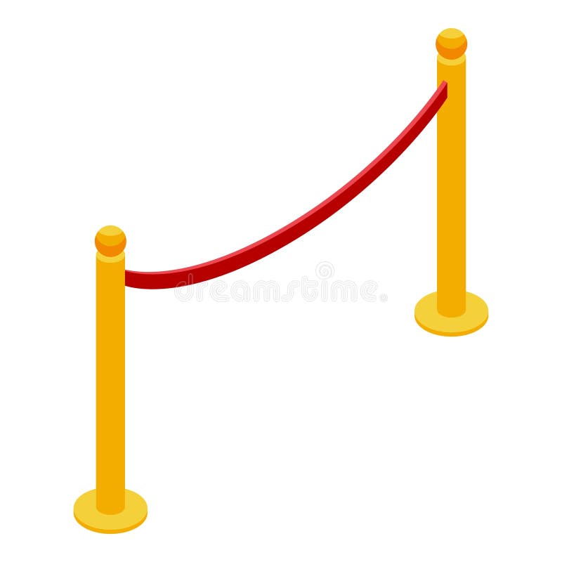 Red Rope Barrier Separating Access To Important Event Stock ...