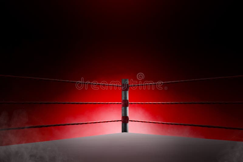 Red Rope on the Boxing Ring Corner Stock Photo - Image of competitive ...