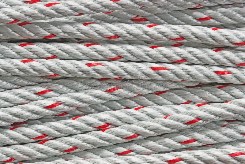 Red Rope Close-up for Background and Texture Stock Photo - Image of ...