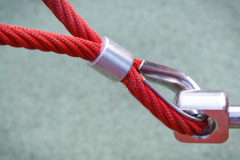 Rope Connection As Part of Mesh for Climbing on Playground Stock Image ...