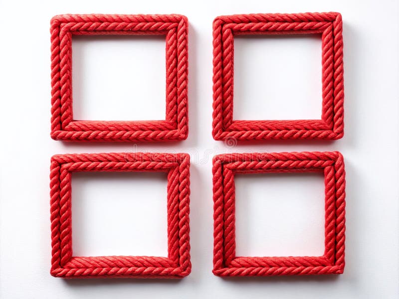 Red Rope A4 Frame Mockup Stylish Branding Design Template for Print ...