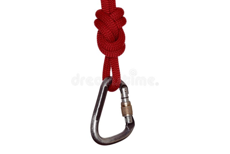 Red rope and hook stock image. Image of outdoors, isolation - 42758291