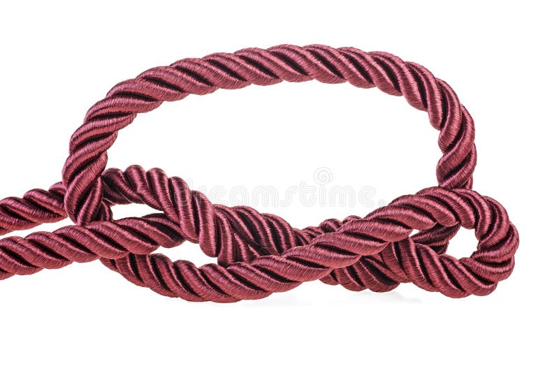 Rope in the Shape of a Loop Isolated on White Background Stock Photo ...
