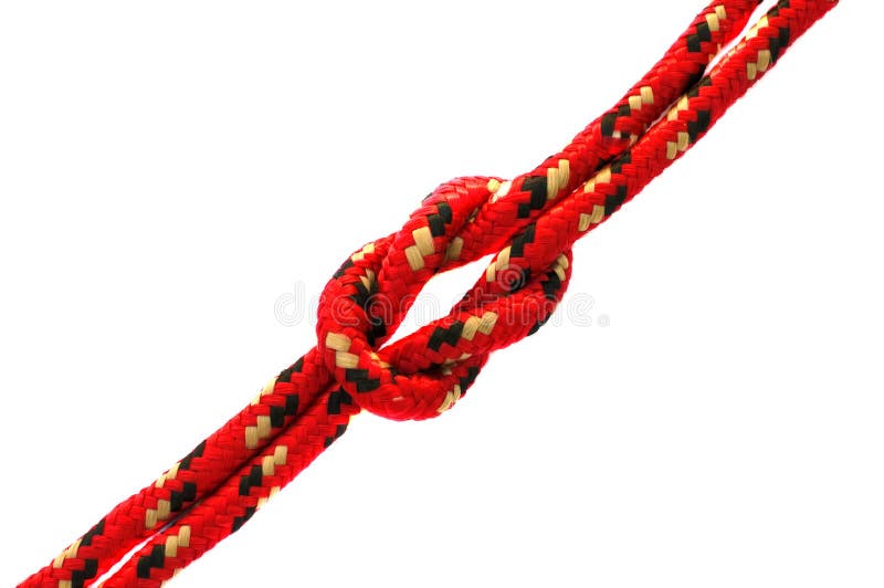 Red Hanging Knot stock photo. Image of tied, lace, worried - 43787812