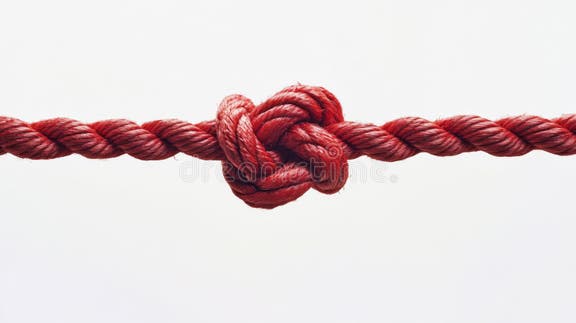 Red Rope Knot on White Background Stock Illustration - Illustration of ...