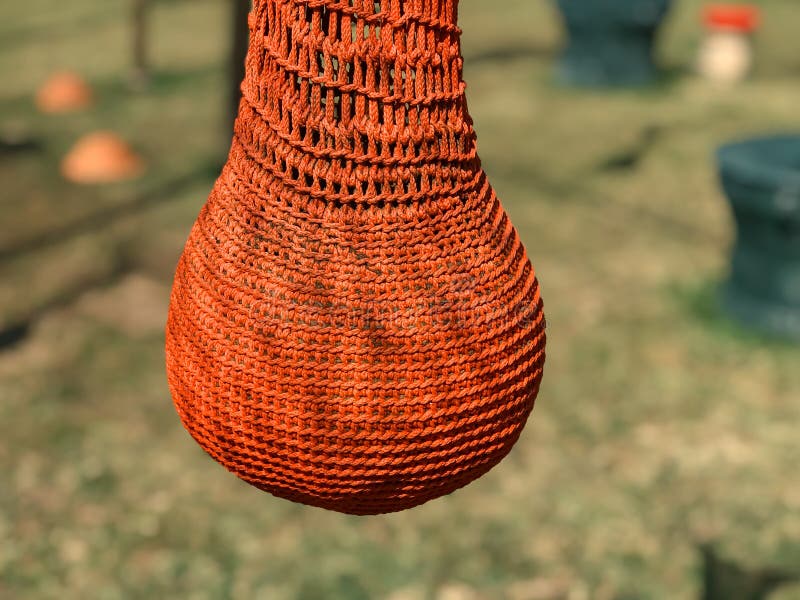 Red rope sculpture stock image. Image of maroon, accessory - 306530807