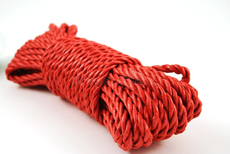Red rope stock photo. Image of filaments, rope, knots - 13359834
