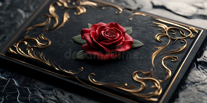 Red Rose Antique Book stock illustration. Illustration of secrets ...