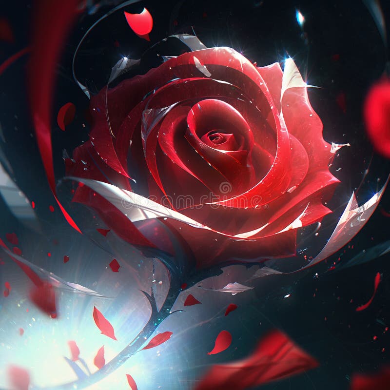 Rose Flower Floating Stock Illustrations – 945 Rose Flower Floating ...