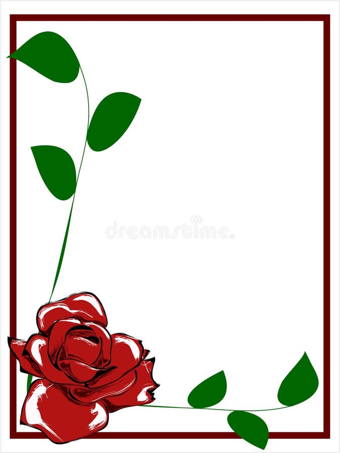 Red Rose Border stock vector. Illustration of spring - 28798068