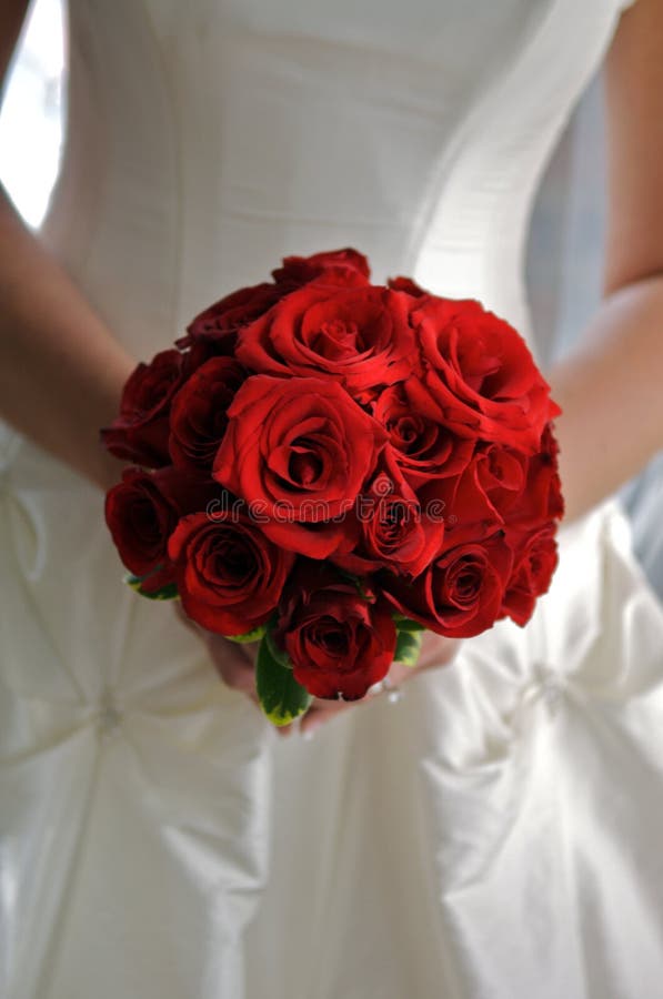 Red Rose bridal bouquet stock photo. Image of roses, wedding - 12346518