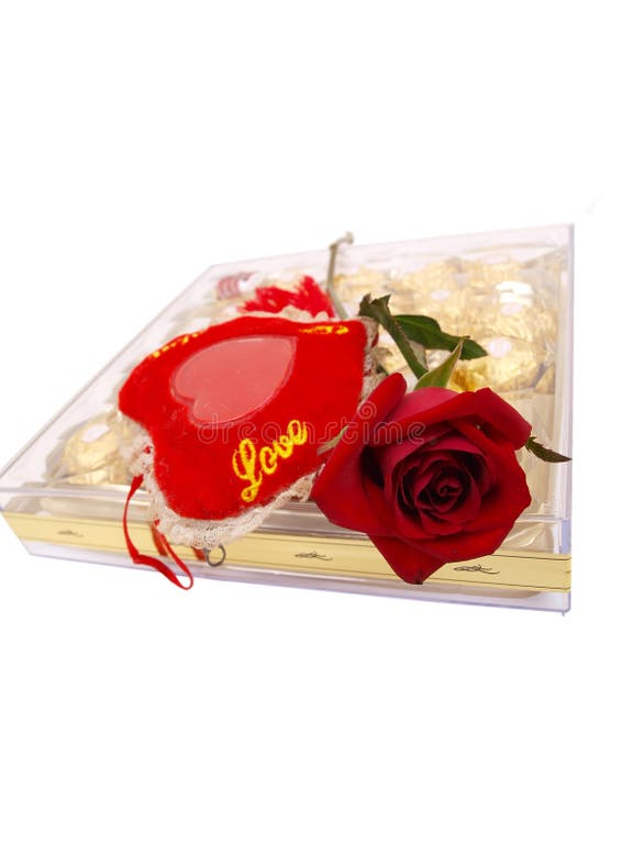 Red Rose Chocolate Box Love Stock Image - Image of plastic, flower: 7514221