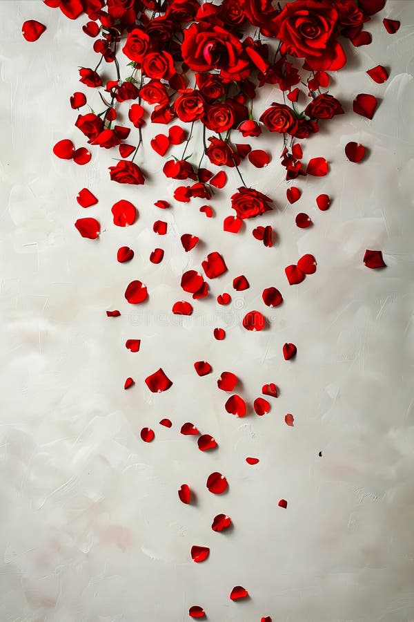 A Red Rose is Falling from the Ceiling Stock Photo - Image of heart ...