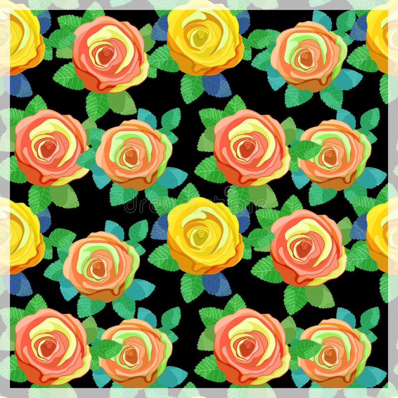 Red Rose Flower with Leaves. Vector Illustration Stock Vector ...