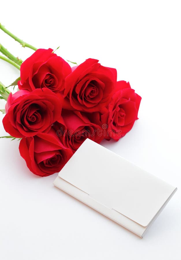 Red rose and gift card stock image. Image of color, celebrate - 37795723