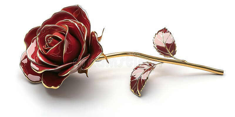 Red Rose Gold Jewelry stock illustration. Illustration of porcelain ...
