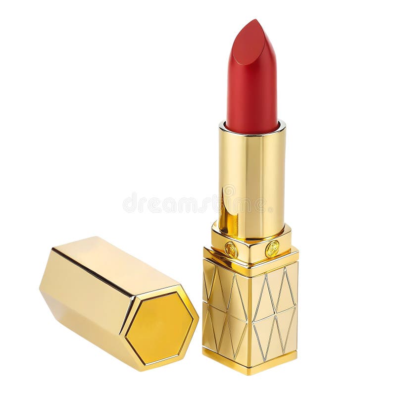 Red Rose Gold Lipstick in a Luxurious Gold Accented Ornate Design Case ...