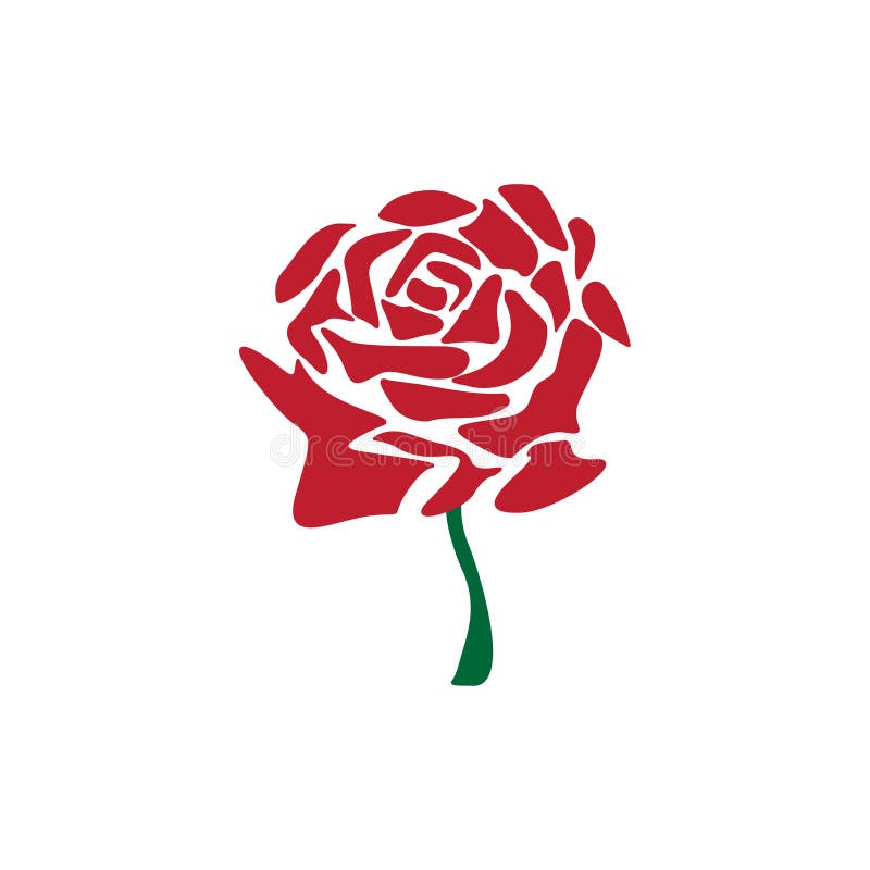 Red Rose Graphic Design Template Illustration Isolated Stock Vector ...