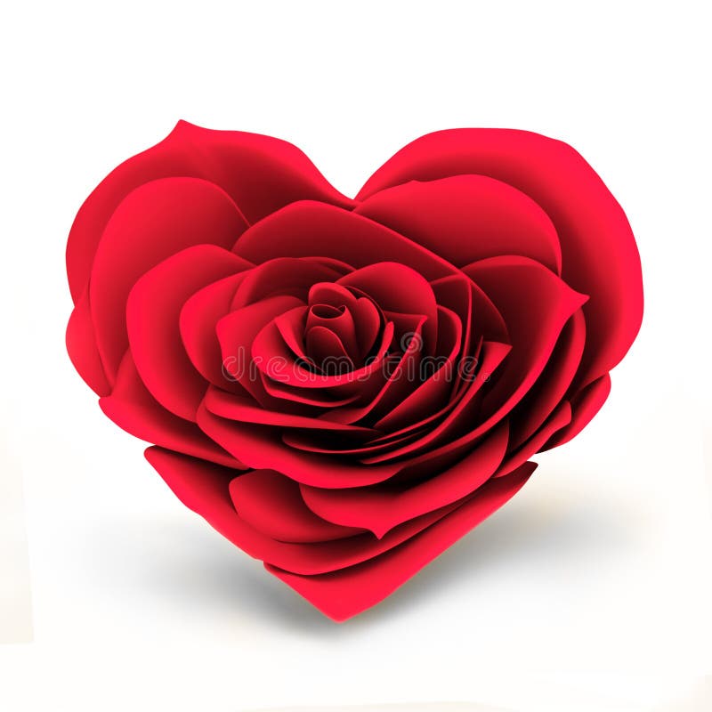 Red Rose Heart stock illustration. Illustration of digitally - 39434474