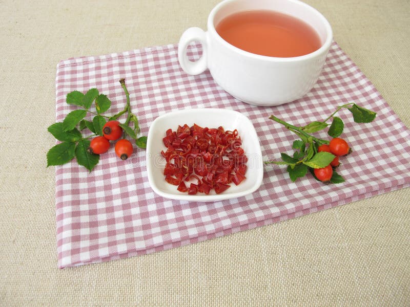 Red rose hip tea stock image. Image of fruit, herbal - 183236861