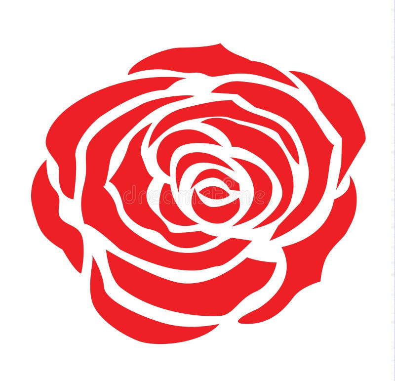 Red rose icon stock vector. Illustration of plant, drawing - 116794672