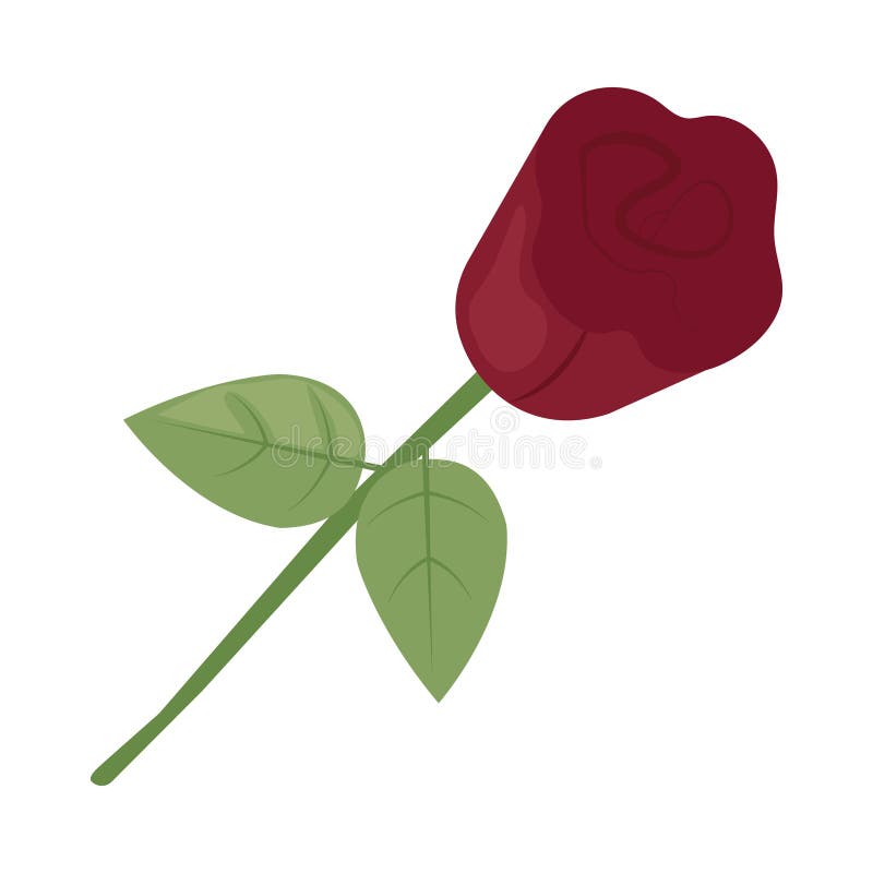 Red rose icon stock vector. Illustration of environment - 273113138