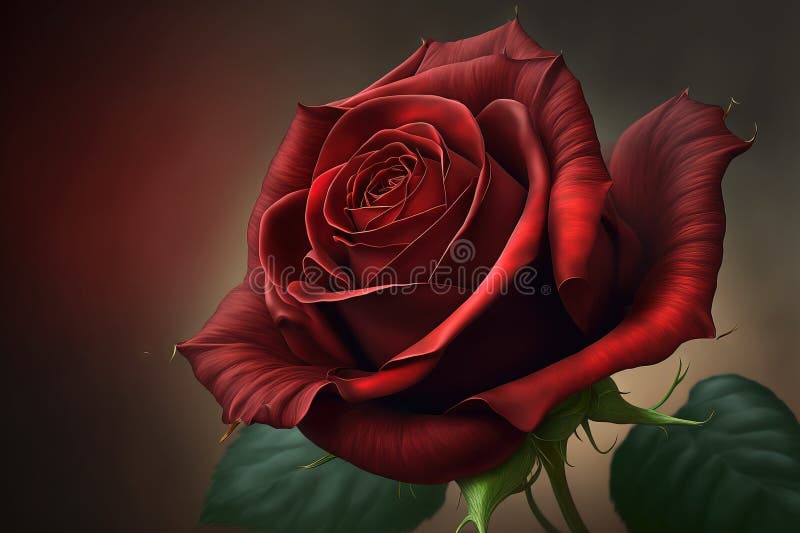 Red Rose on a Passionate Backdrop Stock Illustration - Illustration of ...