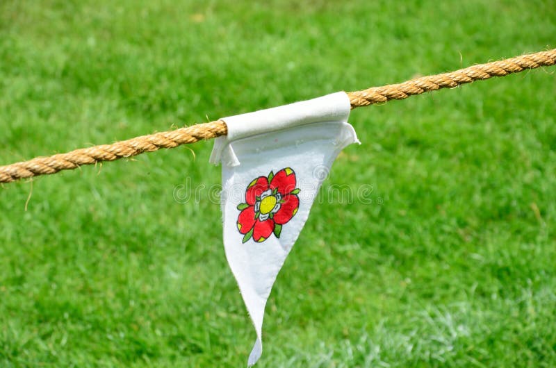 Red rose on pennant stock photo. Image of england, rose - 41835092