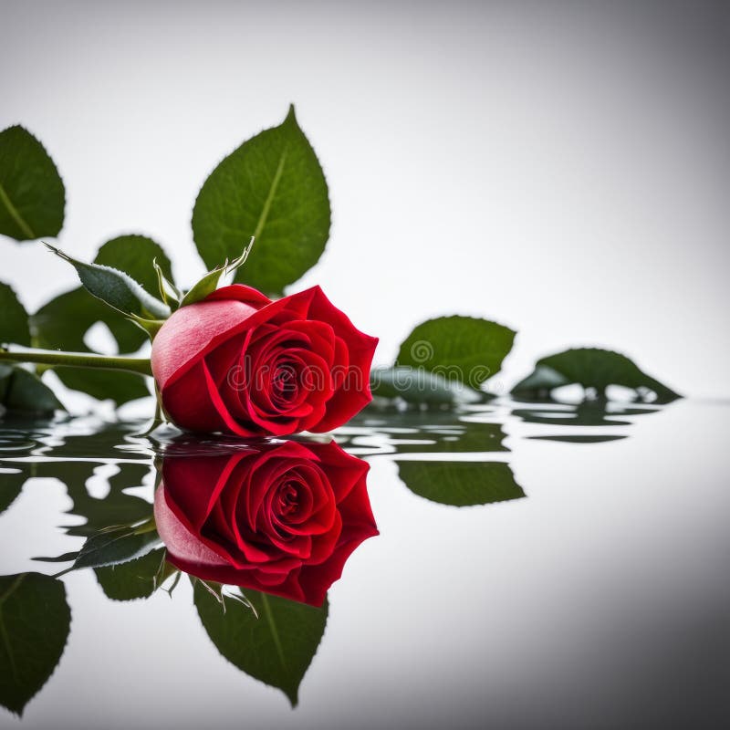 Vibrant Red Roses Bunch Against Blurred Grey Background Stock ...