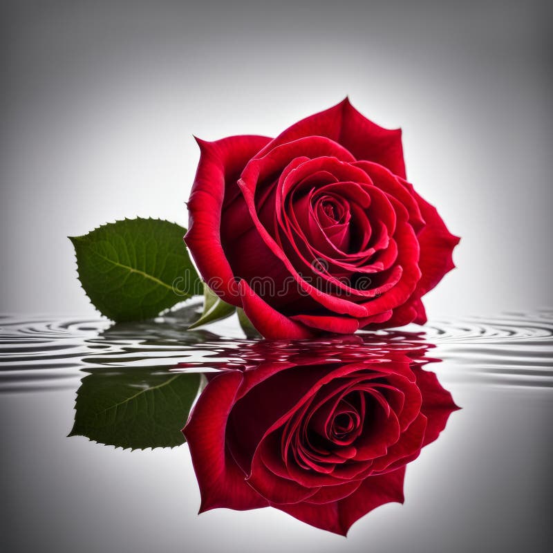 Vibrant Red Roses Bunch Against Blurred Grey Background Stock ...