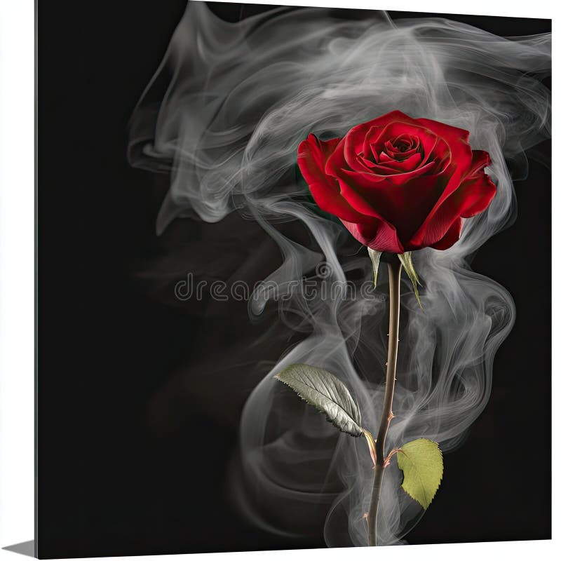 Red Rose Smoke stock illustration. Illustration of romantic - 360848720