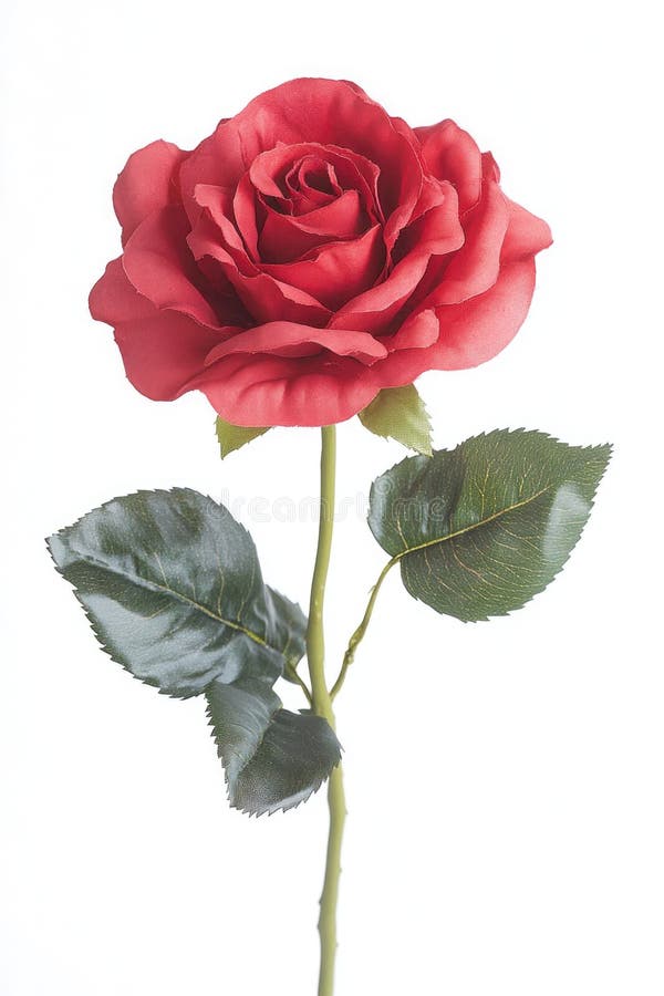 Red Rose on Stem stock photo. Image of long, generated - 360974340