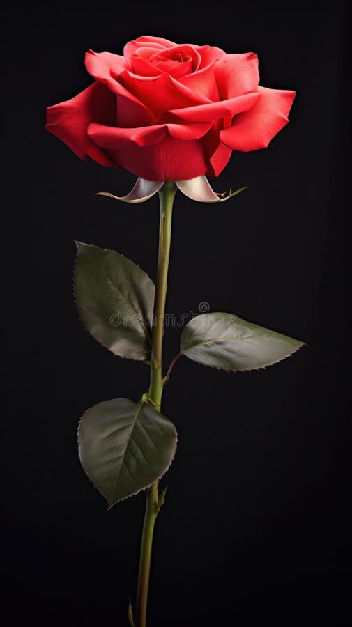 A Red Rose for Valentine S Day Stock Image - Image of flower, luxury ...