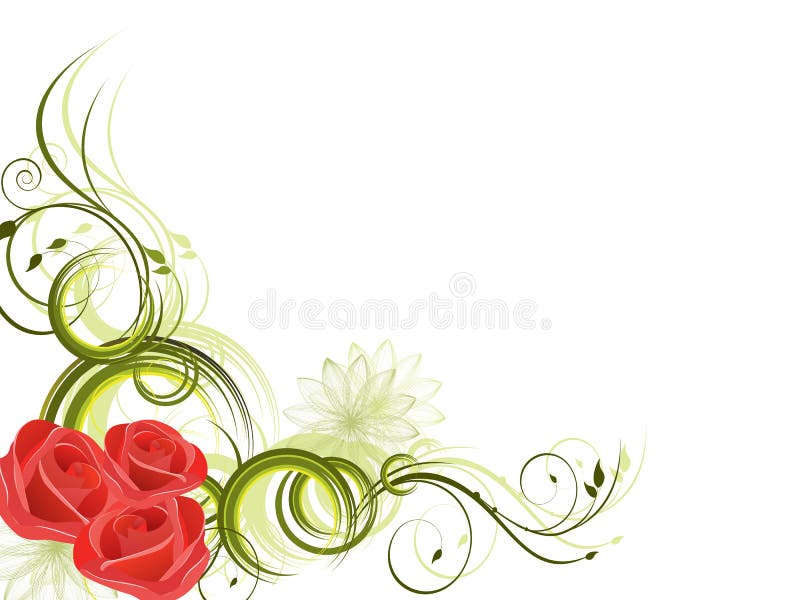 Red roses stock vector. Illustration of decoration, curve - 14924104
