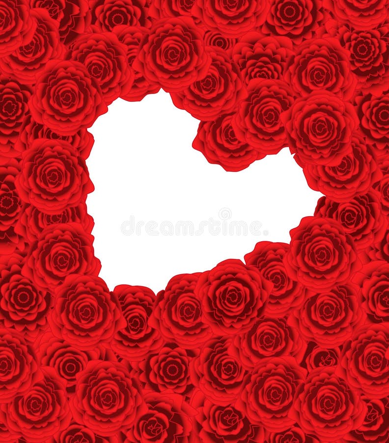 Red roses frame stock illustration. Illustration of detail - 22208391