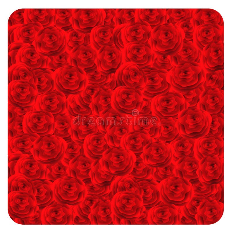 Red roses background. stock vector. Illustration of decorative - 7668743