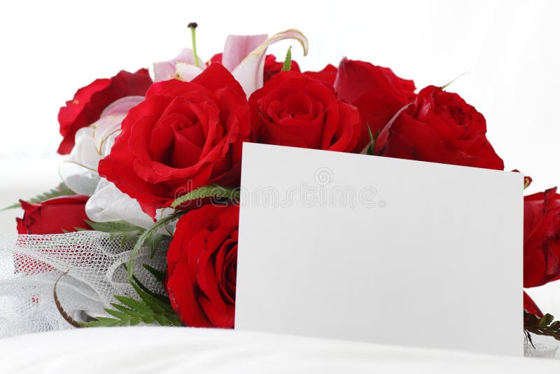 Red Roses with Blank Note stock image. Image of sofa - 16259875