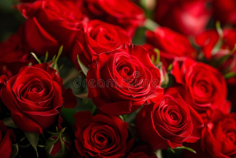 Red Roses Bouquet Bunch of Red Roses Bouquet of Red Roses Stock ...
