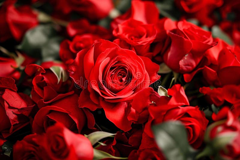 Red Roses Bouquet Bouquet of Roses Bunch of Roses Stock Illustration ...