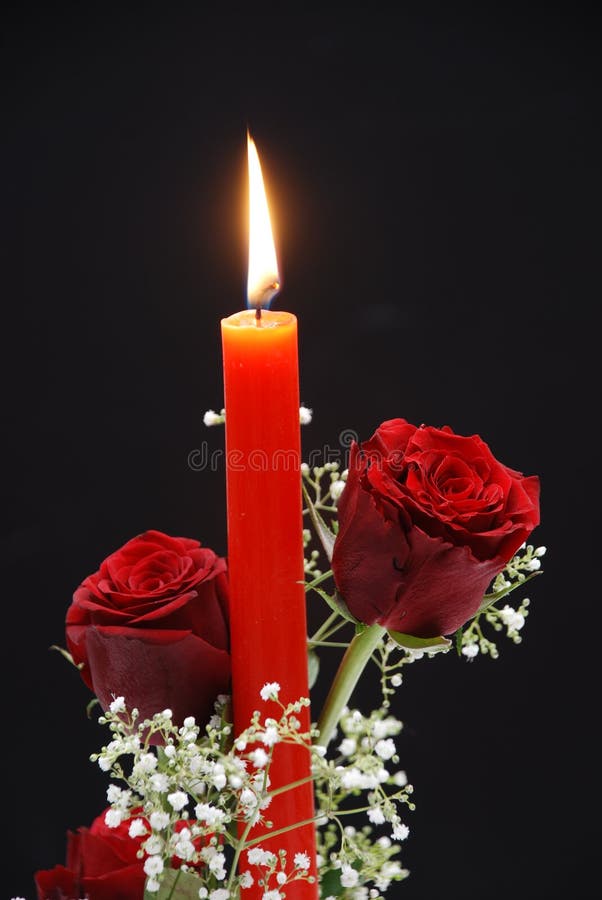 Candle And Blossom Picture. Image: 18813354