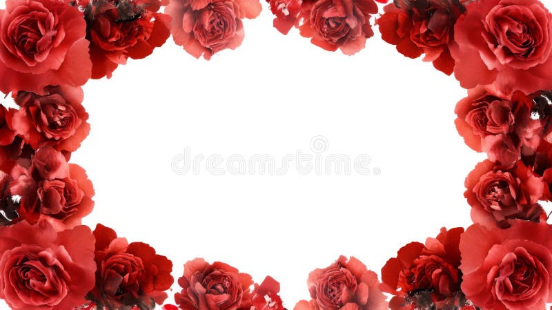 Red Roses Create a Lovely Floral Frame Stock Illustration ...