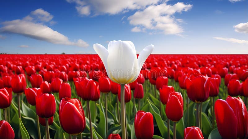 Red Roses Field Generated by AI Tool Stock Illustration - Illustration ...