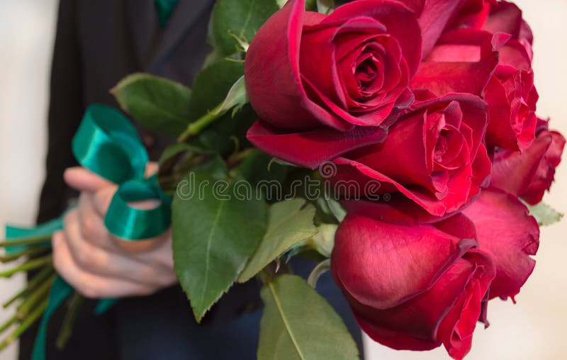 Red roses flower gift stock photo. Image of flowers, valentine - 86283104