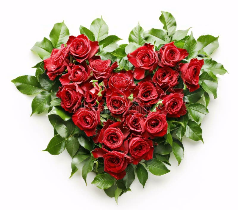 Red Roses Heart Heart of Roses Stock Illustration - Illustration of ...