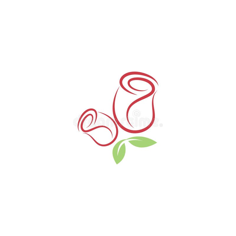 Red Roses Icon Design Illustration Stock Illustration - Illustration of ...