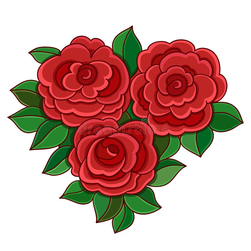 Horizontal Roses stock vector. Illustration of drawing - 2081155