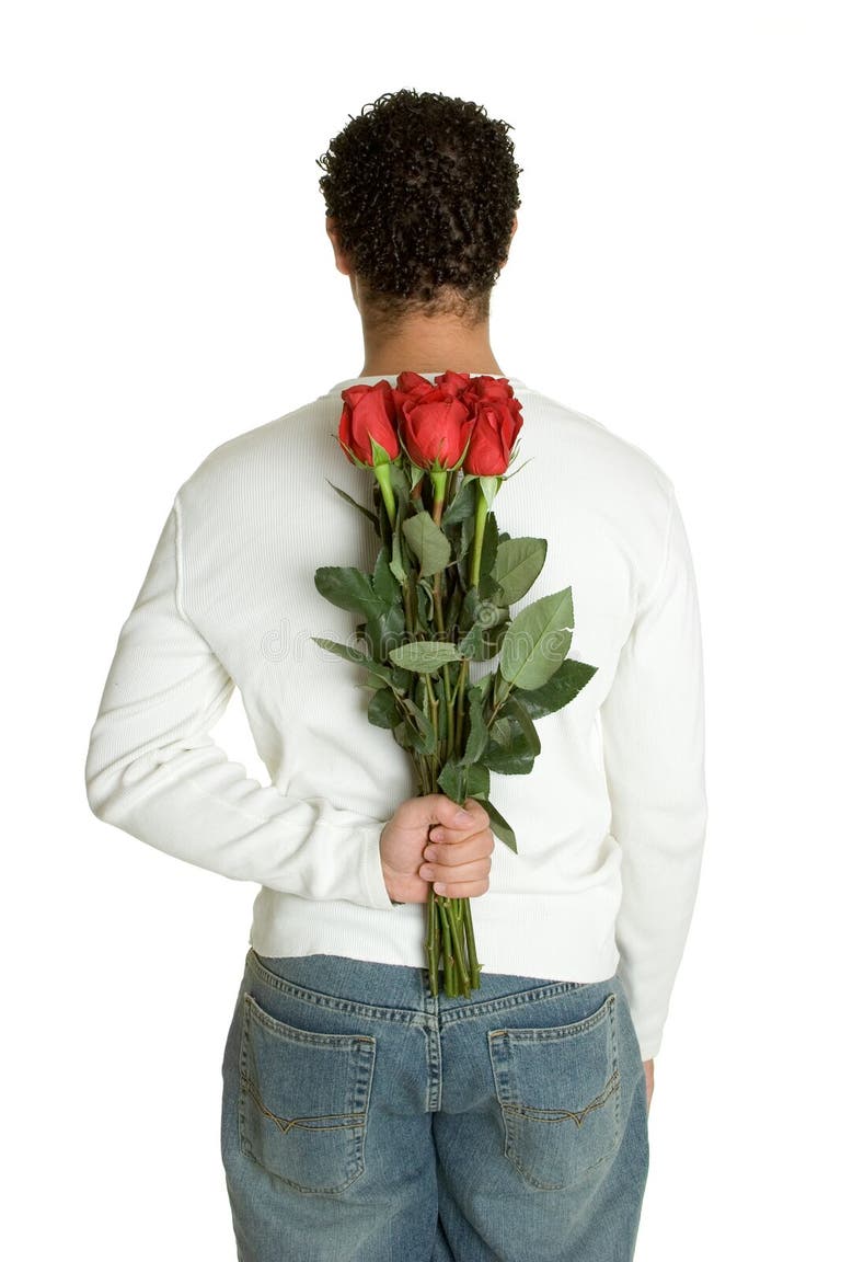 261 Man Holding Red Roses Back Stock Photos - Free & Royalty-Free Stock ...