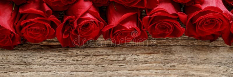 Red roses panorama stock image. Image of rose, flower - 187229223