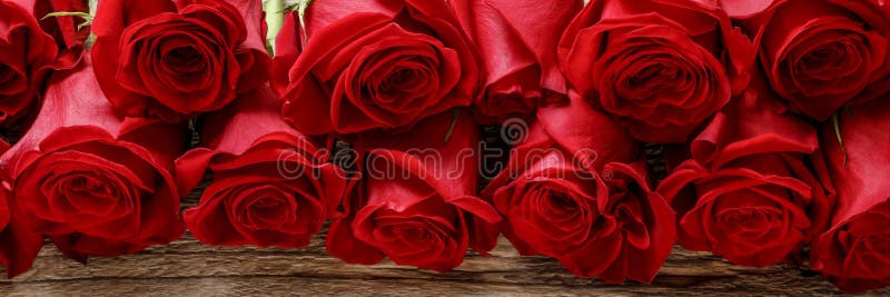 Red roses panorama stock photo. Image of card, marry - 187229294