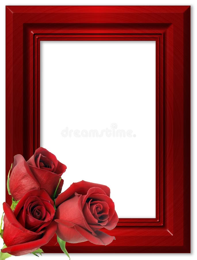 Red Roses on a Red Framework for Photos. Stock Photo - Image of events ...